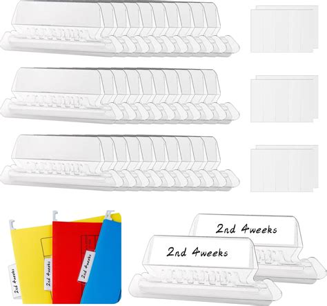 File Folder Tabs Hanging File Folder Labels 60 Sets Plastic File Tabs With Inserts