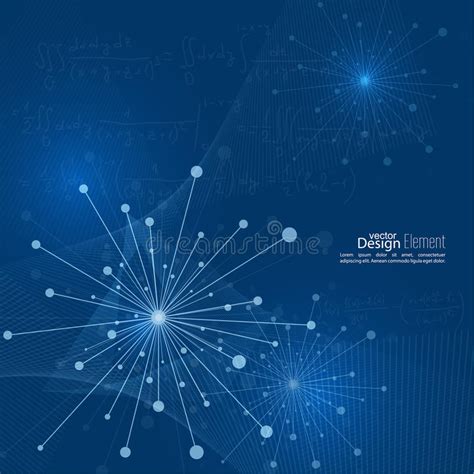 Array With Dynamic Emitted Particles Stock Vector Illustration Of
