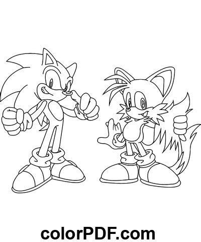 Miles Tails Prower And Sonic Coloring Pages And Books In Pdf