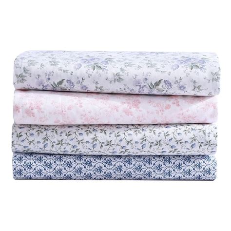 Laura Ashley Soft And Silky 300 Thread Count Sateen Cotton Sheet Set