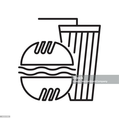 패스트 푸드 아이콘 벡터 기호와 기호 흰색 배경 패스트 푸드 로고 개념에 고립 0명에 대한 스톡 벡터 아트 및 기타 이미지 0명 고기 도넛 Istock