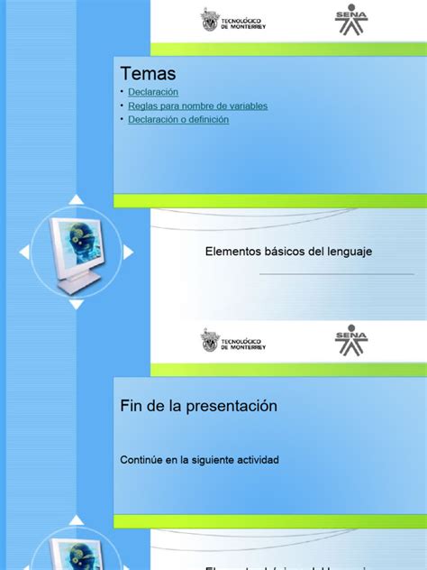 Lenguajesdeprogramacionc Nivel1 Unidad1 02 Declaracion De Variables Pdf