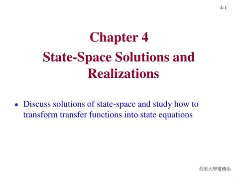 PPT Chapter 4 State Space Solutions And Realizations PowerPoint Presentation ID 4225545