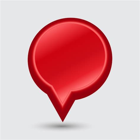 Premium Vector Abstract Vector 3d Red Speech Bubble