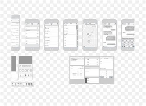 Website Wireframe Mobile App Template IOS Mobile Web PNG 691x600px Website Wireframe Adobe