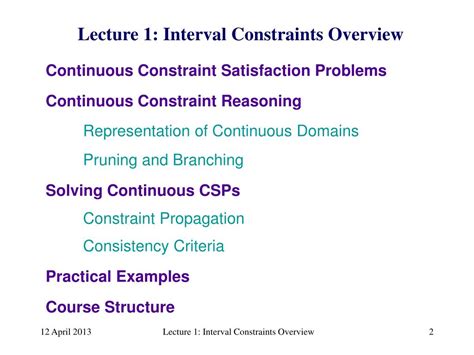Ppt Interval Constraints Overview Powerpoint Presentation Free