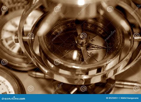 Ancient Compass Stock Image Image Of Shining Direction 8525051