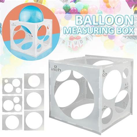 Collapsible Plastic Balloon Sizer Box Cube 11 Holes Balloon Sizer Measurement Tool Shopee