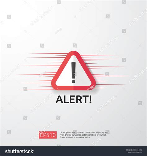 Attention Warning Attacker Alert Sign Exclamation Stock Vector Royalty Free 1385554052