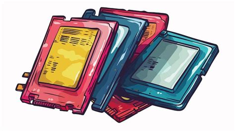 Handdrawn Flash Memory Card Vector Illustration Premium AI Generated