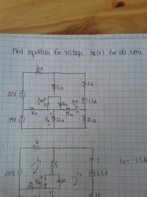 Solved Find Equation For Voltage Vx T For All Time Chegg Com