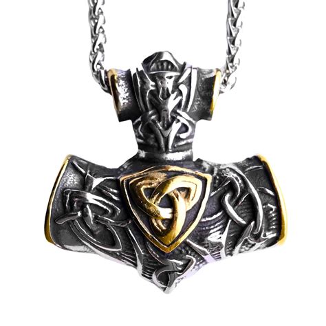 Viking Triquetra Mjolnir Necklace Calimacil