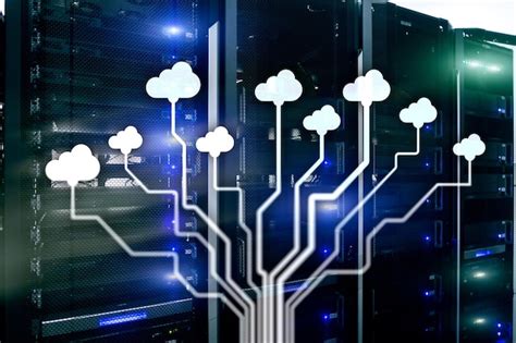 Premium Photo Cloud Server And Computing Data Storage And Processing Internet And Technology