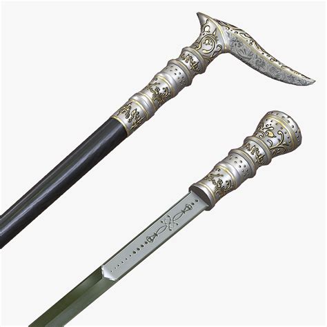3d Model Victorian Cane Sword Turbosquid 1948905