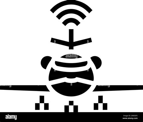 Flight Control System Aeronautical Engineer Glyph Icon Vector