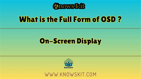 What Is The Full Form Of Osd