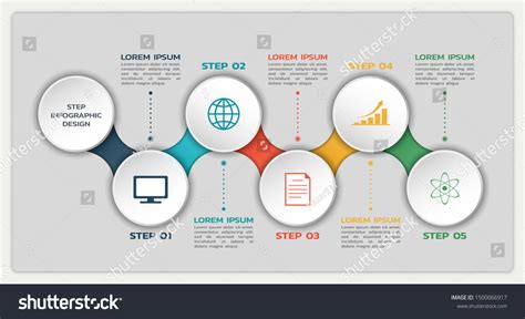 Step Infographic Design Workflow Infographic Round Stock Vector Royalty Free