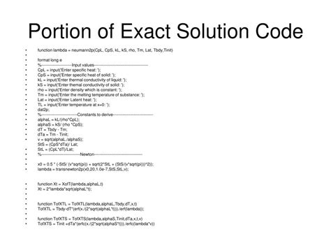 Ppt The Stefan Problem And The Exact Solution For The Two Phase Stefan Problem Powerpoint