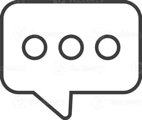 Chat Message Thin Line Icon Social Icon Set 14441006 Png