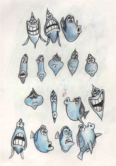 Drawings Of Nemo Characters At Theodore Kemp Blog