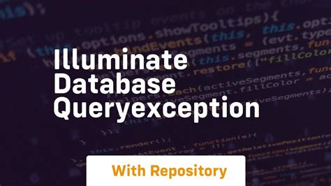 Illuminate Database Queryexception Youtube