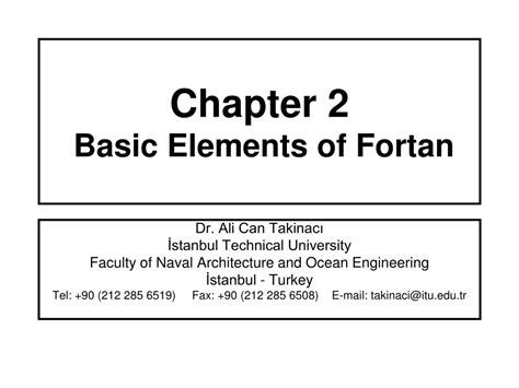 Ppt Chapter 2 Basic Elements Of Fort An Powerpoint Presentation Free