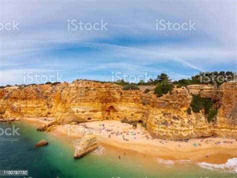 프라이아 드 마리 냐 가장 아름 다운 해변 라 고아 알가 르 베 포르투갈 절벽과 대서양 해안의 공중 전망 0명에 대한 스톡 사진 및 기타 이미지 Istock
