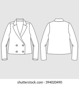 Fashion Illustration Cad Technical Drawing Specification Stock Vector Royalty Free