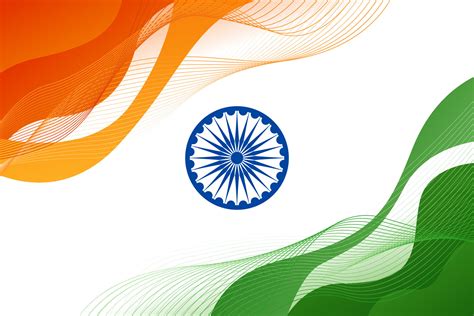 Illustration Of Abstract Tricolor Indian Independence Day Background