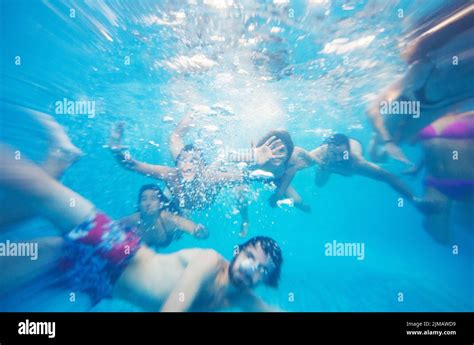 Underwater Fun People Stock Photo Alamy