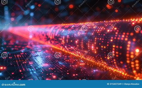 Data Flow Concept Big Data Technology And Data Science Illustration