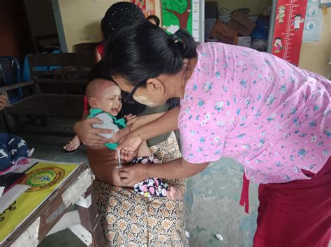 ဒဂုံမြို့သစ် တောင်ပိုင်း မြို့နယ်တွင် မွေးကင်းစမှ ၁ နှစ်ခွဲအထိ ကလေးငယ်များအား ပုံမှန်ကာကွယ်ဆေးန