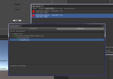 Test Runner Test Not Failing Unity Engine Unity Discussions