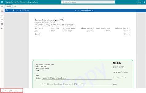 Convert SSRS Check To ER Business Document