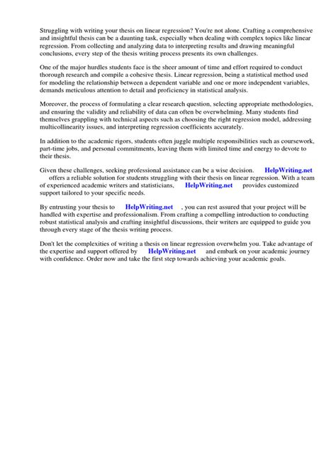 thesis using linear regression pdf regression analysis linear