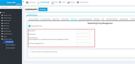 How To Setup A Global Proxy In Android Ios And Windows Customer Support And Training Codeproof