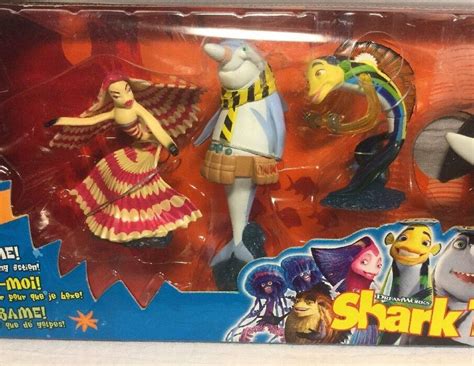 2004 Dreamworks Hasbro Shark Tale Figurine Set Figures Lola Lino Oscar Lenny 1853102660