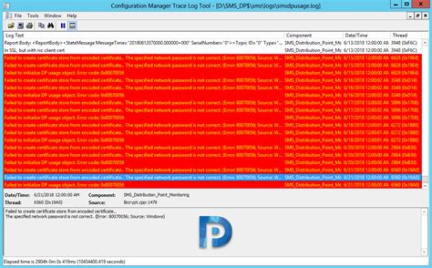 sccm osd failed to create certificate store from encoded certificate