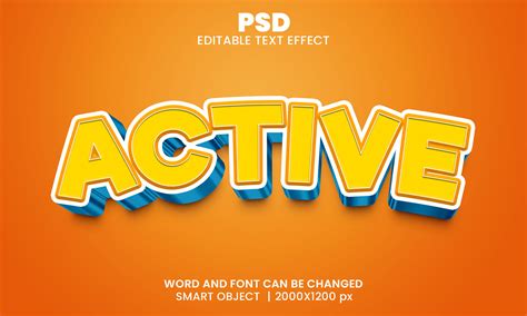 Artstation 3d Active Psd Fully Editable Text Effect Layer Style Psd Mockup Template Artworks