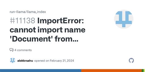 Importerror Cannot Import Name Document From Llamaindex Unknown Location Bug · Issue
