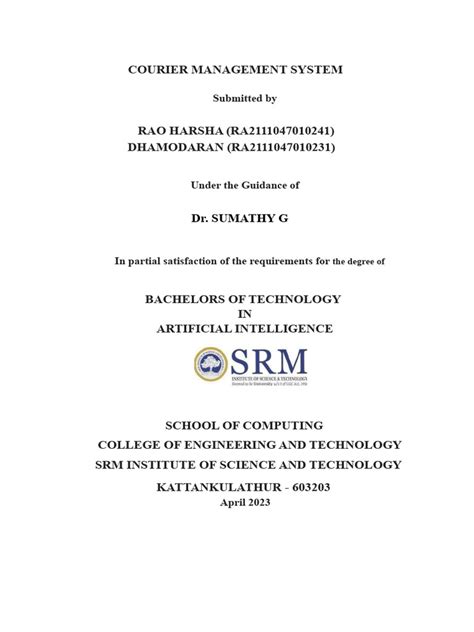 Dbmsprojectreport Pdf Databases Sql