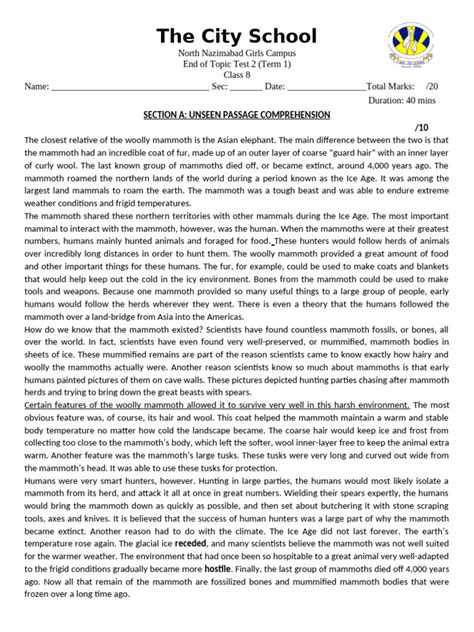 Topic Test Class 8 Pdf Fur