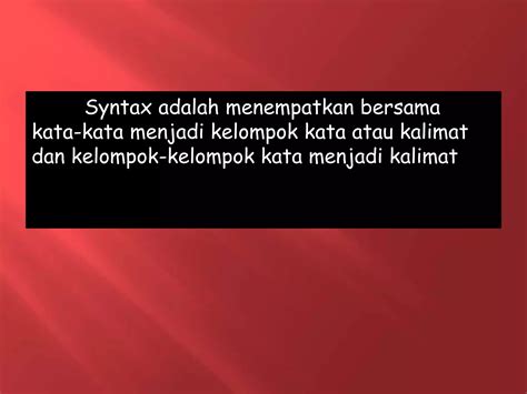 Power Point Syntax Ppt