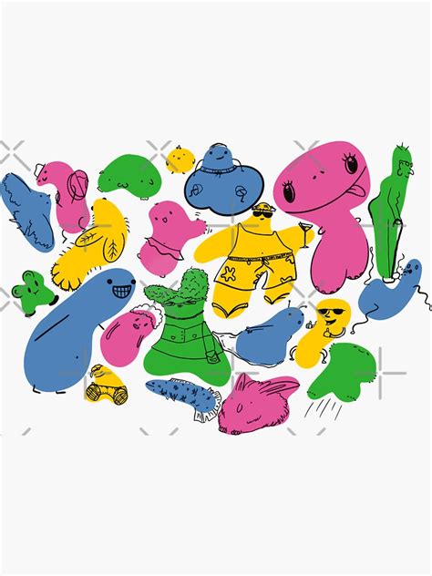 Blob Doodles Sticker For Sale By Maddysarts Redbubble