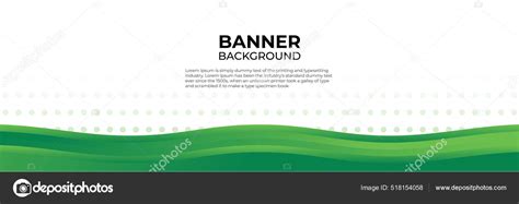 Abstract Modern Green Banner Design Web Template Set Horizontal Header Stock Vector By