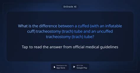 What Is The Difference Between A Cuffed With An Inflatable Cuff Tracheostomy Trach Tube And