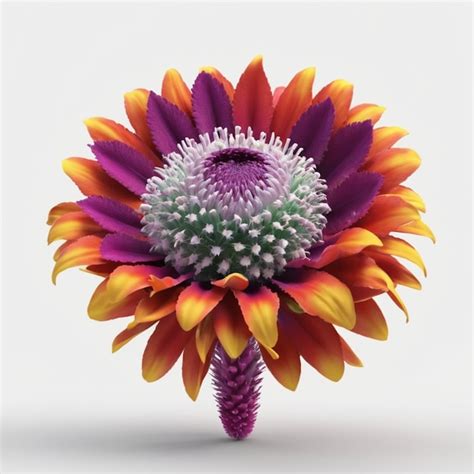 Premium Psd Cockscomb Flower Psd On A White Background