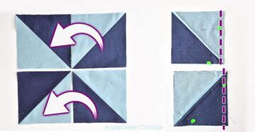 How To Make A Pinwheel Quilt Block AppleGreen Cottage