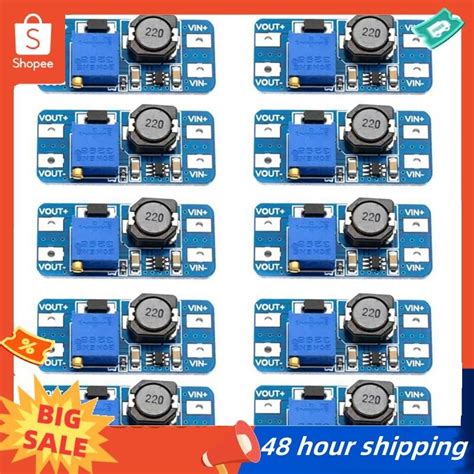 พร้อมสต็อก 10 ชิ้น Mt3608 ชุดแปลง Dc Dc Boost Regulator Set โมดูลไฟ Usb 2v 24v ถึง 5v 28v