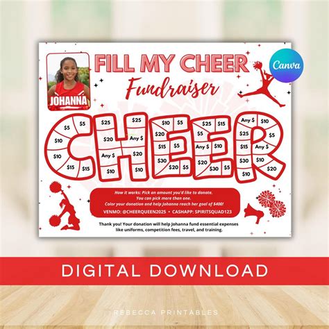 Editable Cheer Fundraiser Template Fill My Cheer Fundraiser Form For